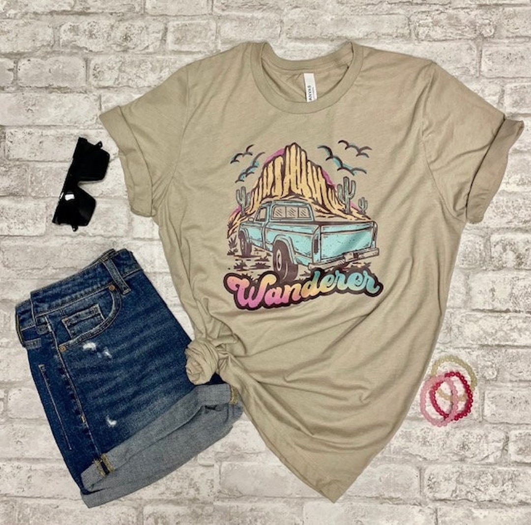 Wanderer Shirt, Retro Adventure Camping Tee, Nature Graphic - Etsy
