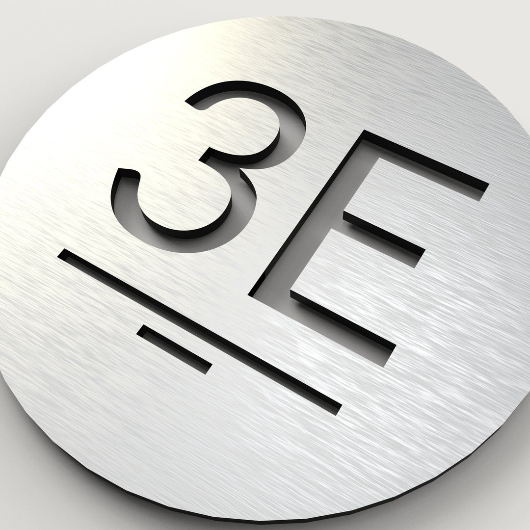 Modern Brushed Silver Door Numbers Room Number for Hotel - Etsy
