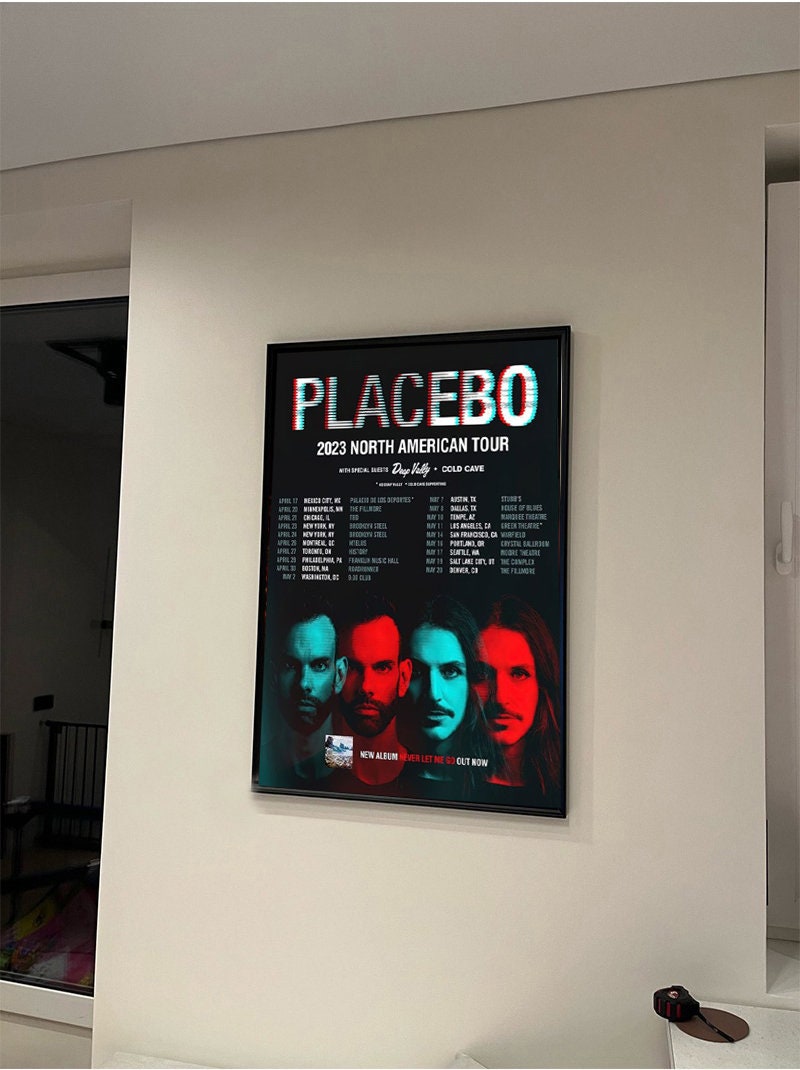Placebo Unveil Rebooted 2023 North American Tour Poster
