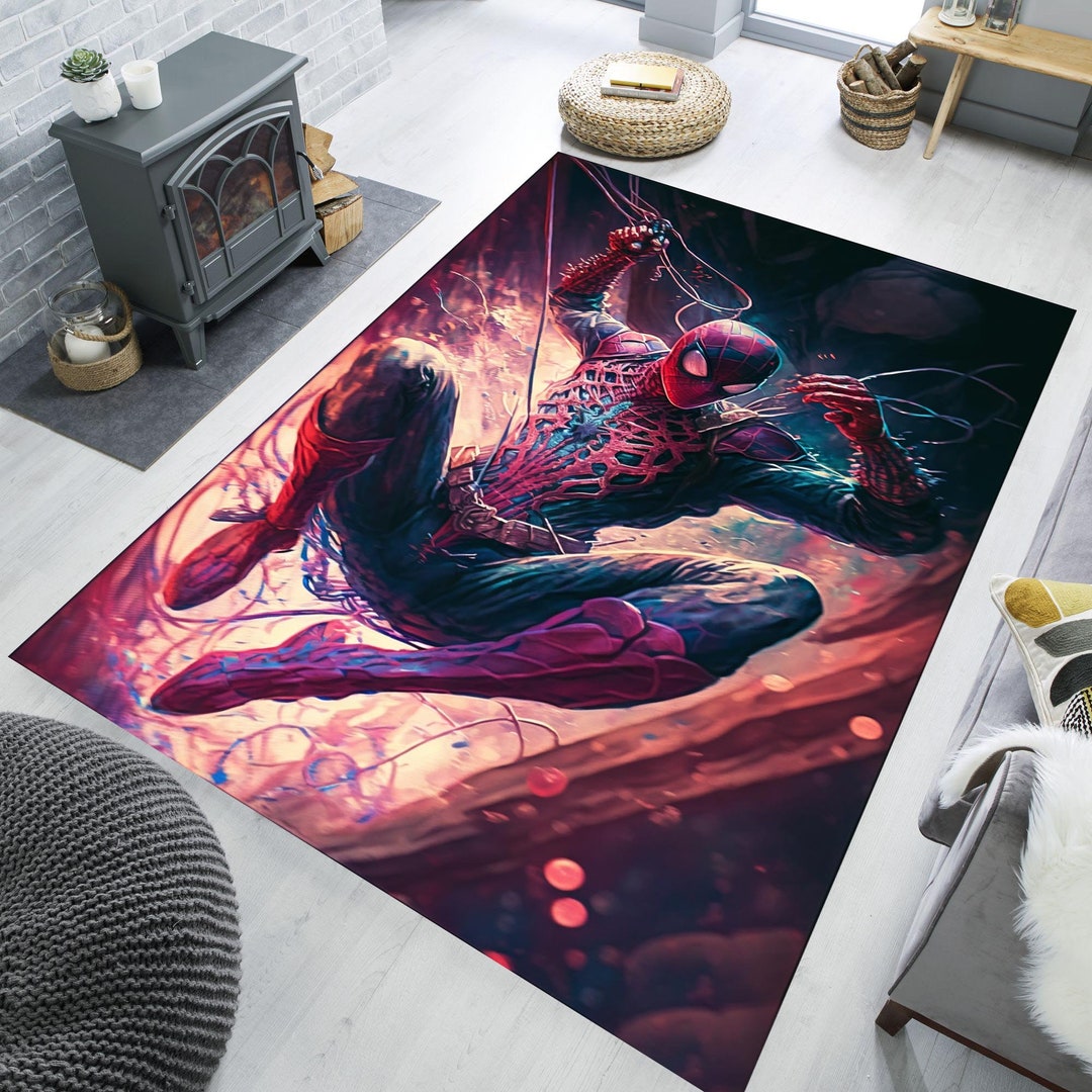 Spiderman Rug Chield Rug Super Hero Rug Kids Room Rug Home - Etsy