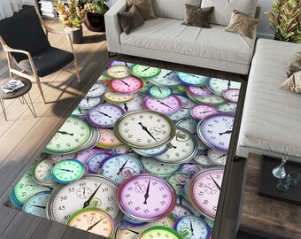 Vintage Clock Rug - Etsy