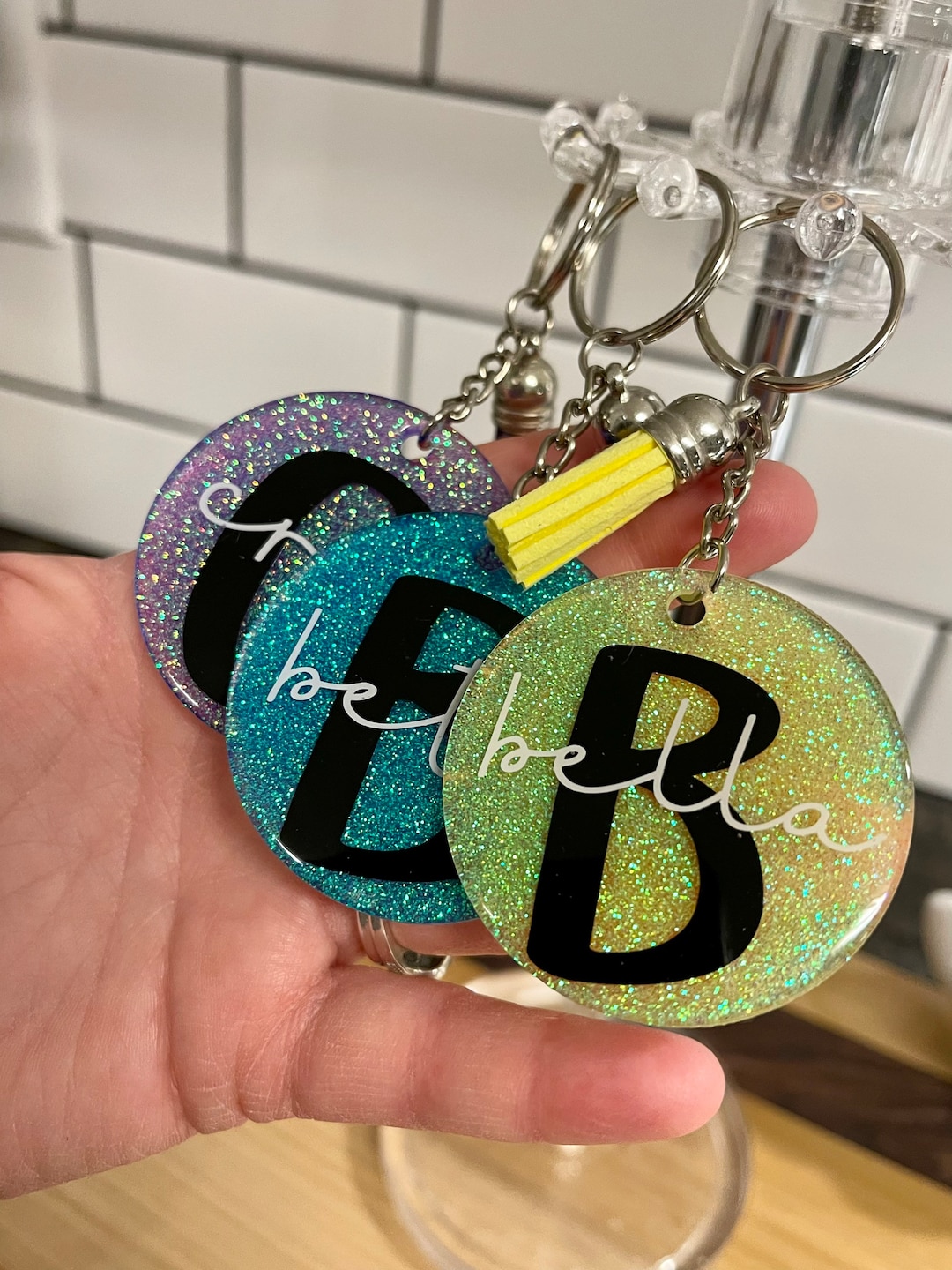 Custom Name Keychain Personalized Gift Birthday Gift Bridesmaid Gift Keychain Names - Etsy