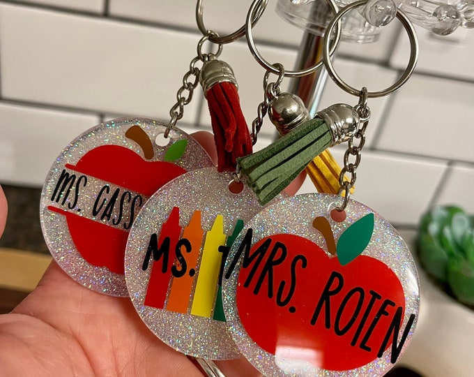 Teacher Keychain | Thank You Gift | Personalized Keychain | End of the ...