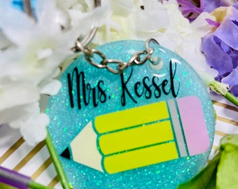 Teacher Keychain Thank You Gift Personalized Keychain End of the Year ...