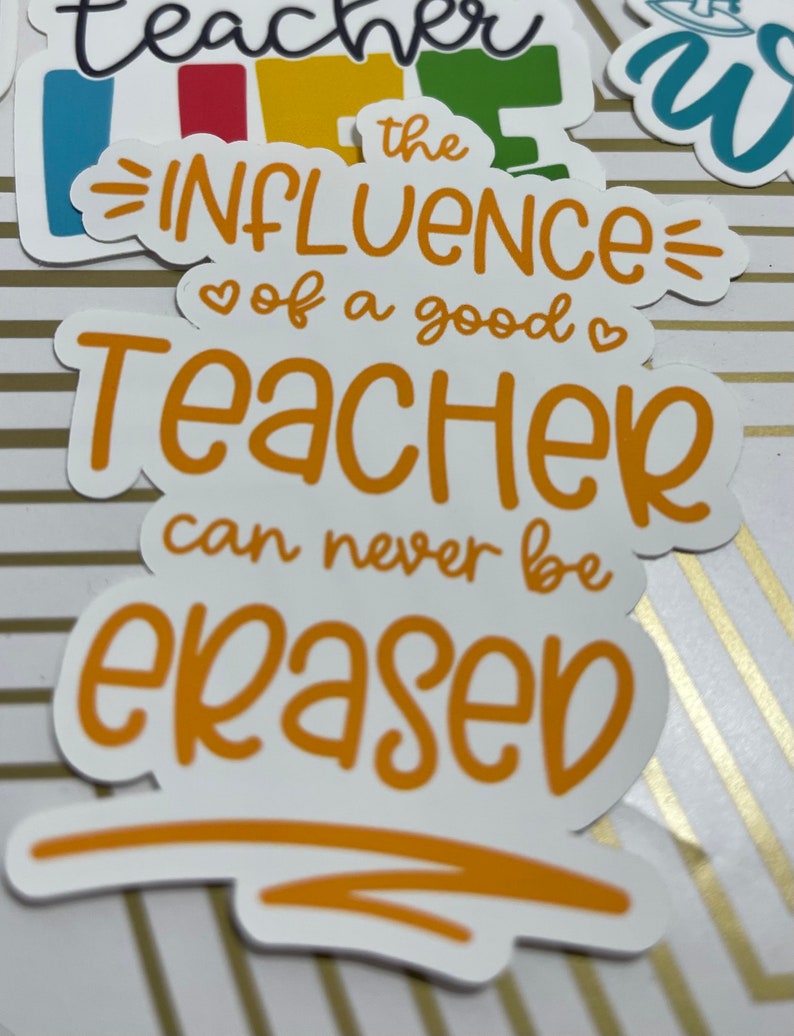 Teacher Sticker Pack Water Bottle Decals Teacher - Etsy