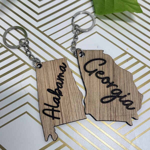 State Keychain - Etsy