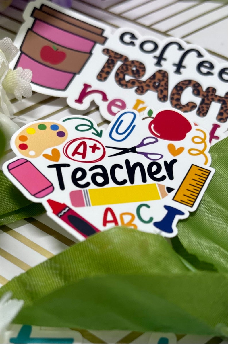 Teacher Sticker Pack Water Bottle Decals Teacher - Etsy
