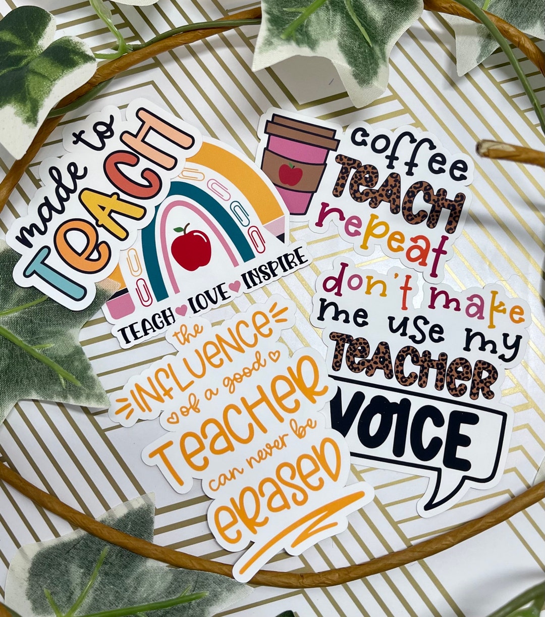 Teacher Sticker Pack Water Bottle Decals Teacher - Etsy