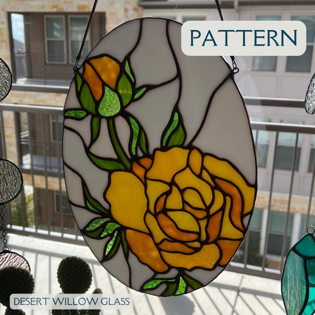 Rose Bloom - Advanced Stained Glass Pattern - Etsy