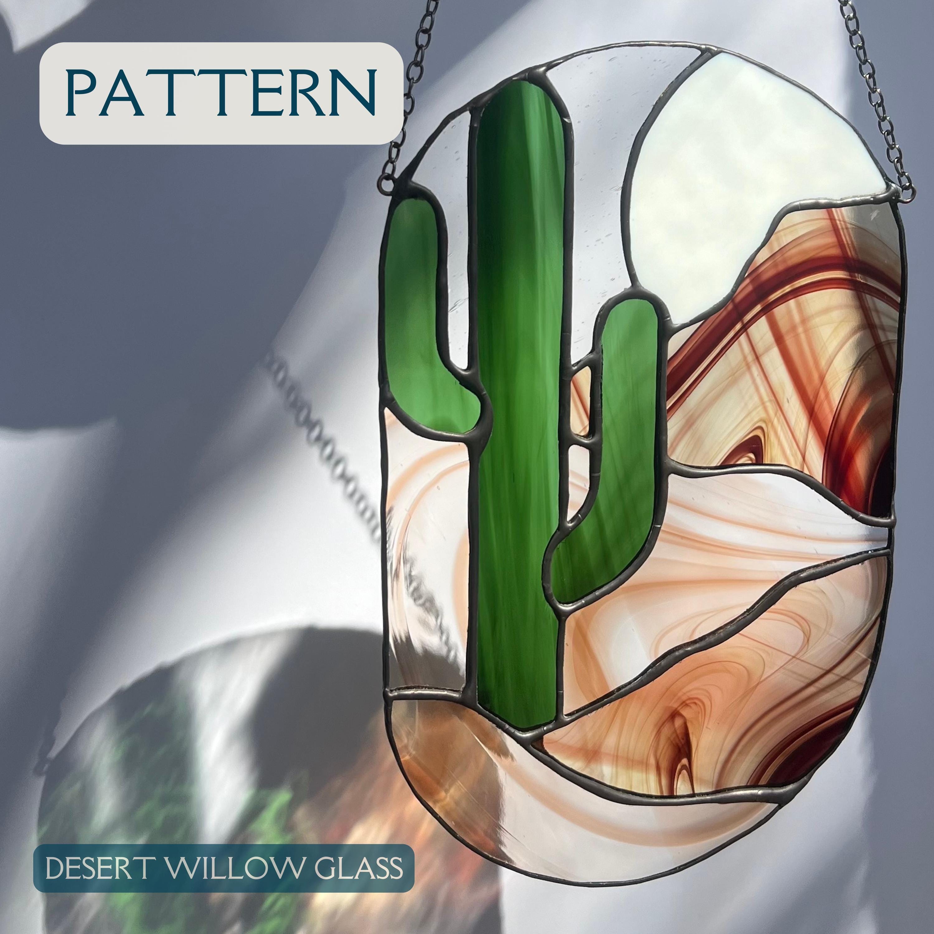 Desert Scene Landscape - Moderate Difficulty Stained Glass Pattern - Etsy