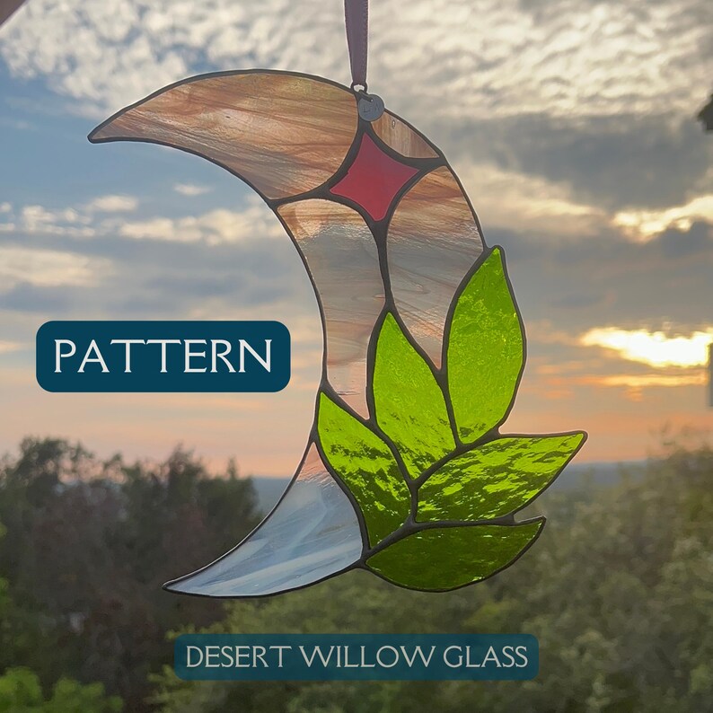 Moon Garden - Simple Stained Glass Pattern - Etsy