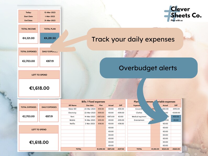 Paycheck Planner, Google Sheets Budget Template, Paycheck Tracker ...