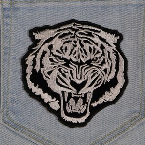 Tiger Patch, Vicious Snarling White or Orange Tiger Small Patch for ...
