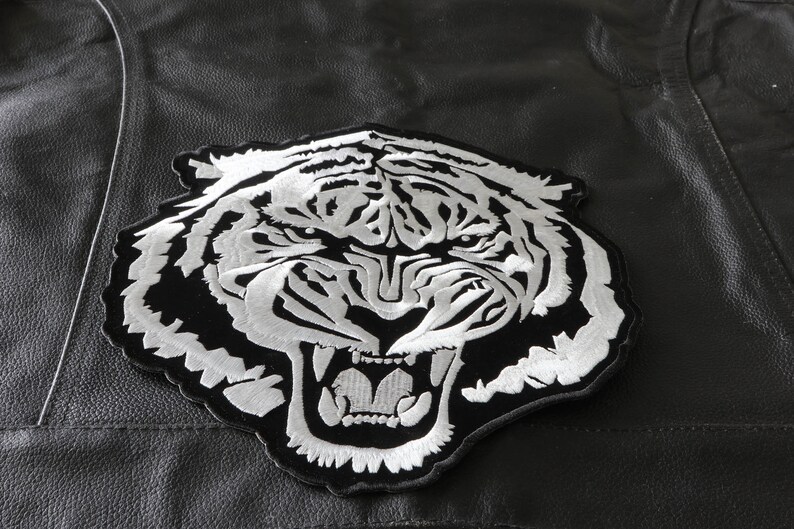 Tiger Patch, Vicious Snarling White or Orange Tiger Small Patch for ...