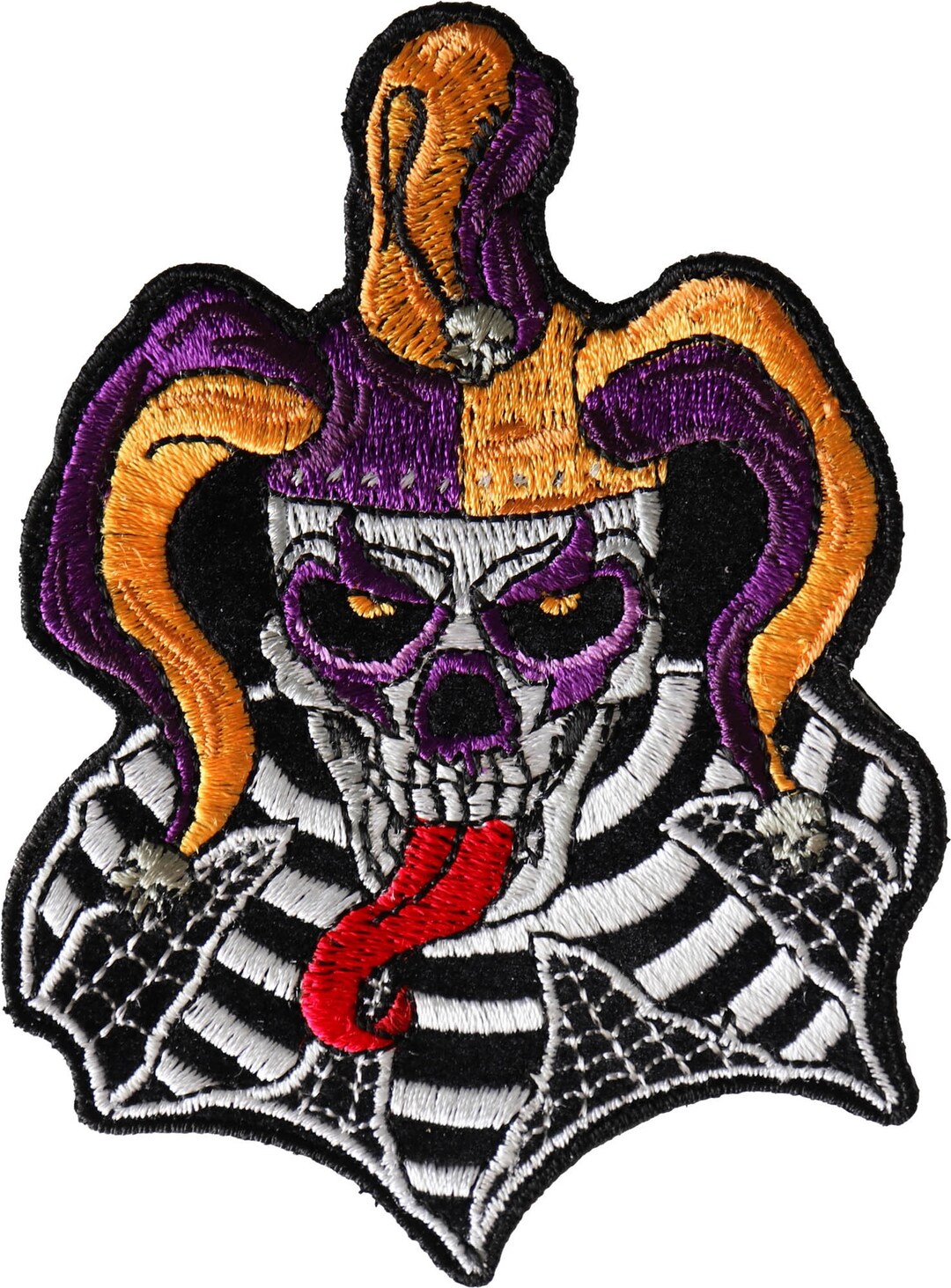 Skull Jester Patch Embroidered Skeleton Clown Sew on or Iron - Etsy