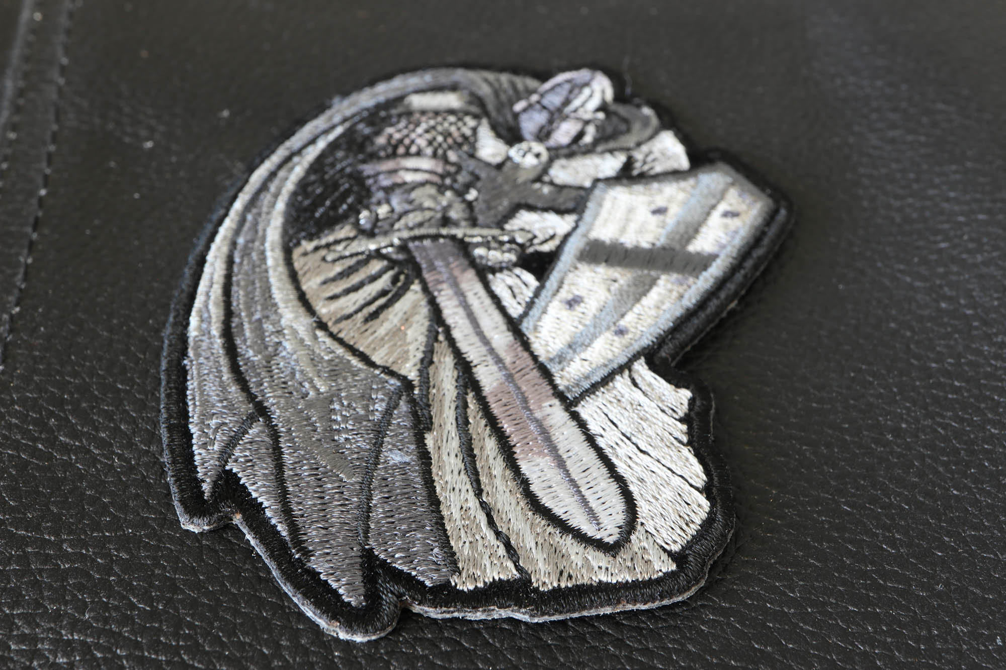 Crusader Knight Patch With Sword Drawn. Gray, Blue, and Red Color ...