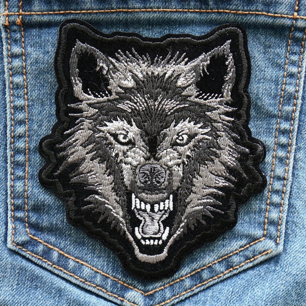 Wolf Patch - Etsy