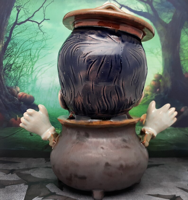 The Cauldron Crybaby - Handmade Ceramic Figurine: Macabre Gothic ...
