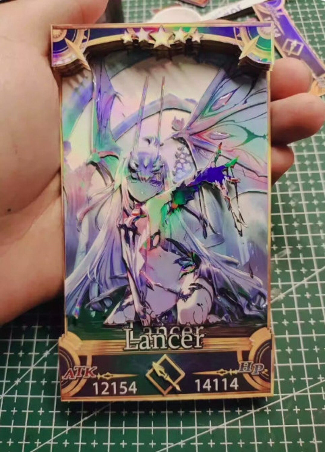 Anime 3d Hand Carved Game Cards Anime Character Cards - Etsy