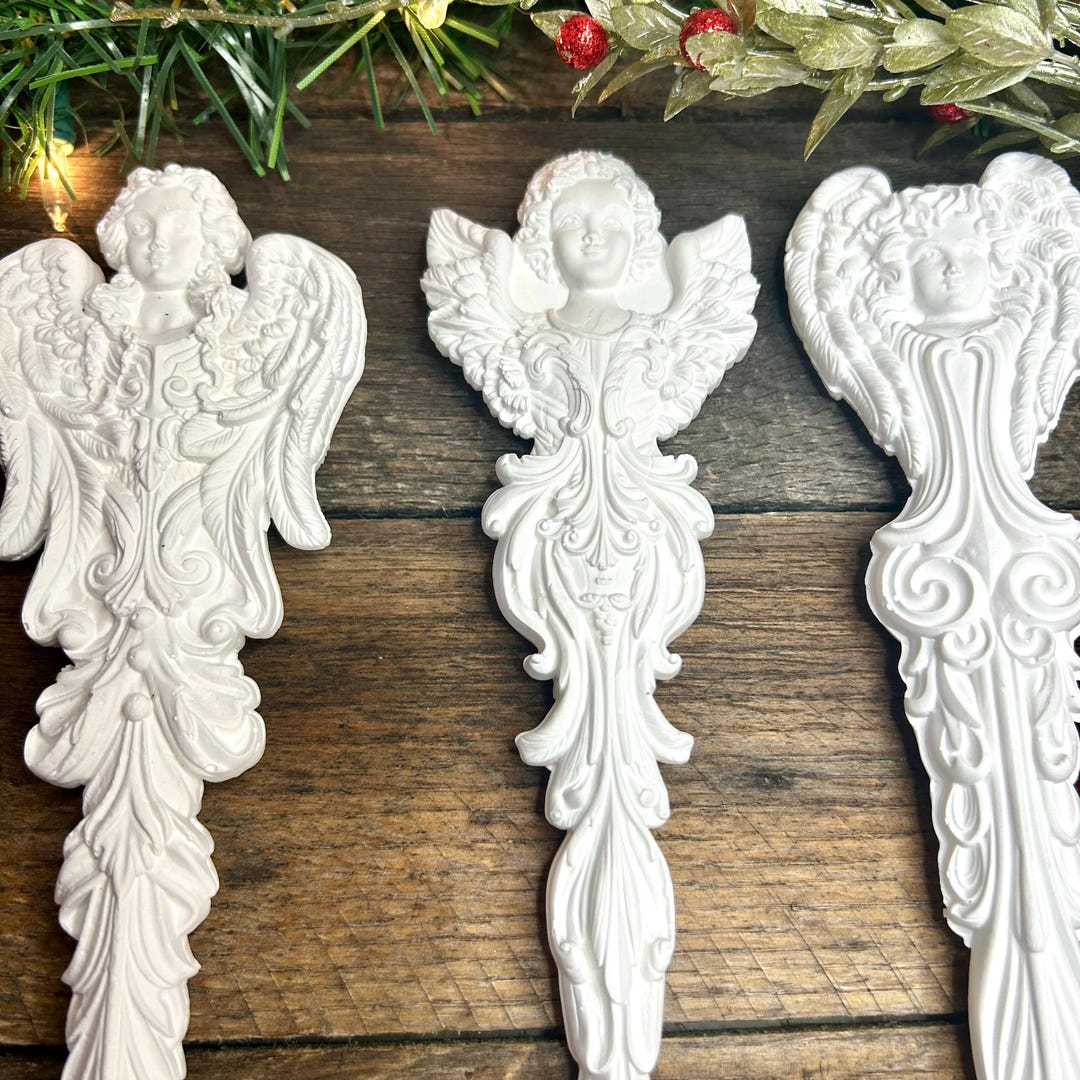Cherub Angel Taper Resin Appliqués – Ornate Baroque French Country ...