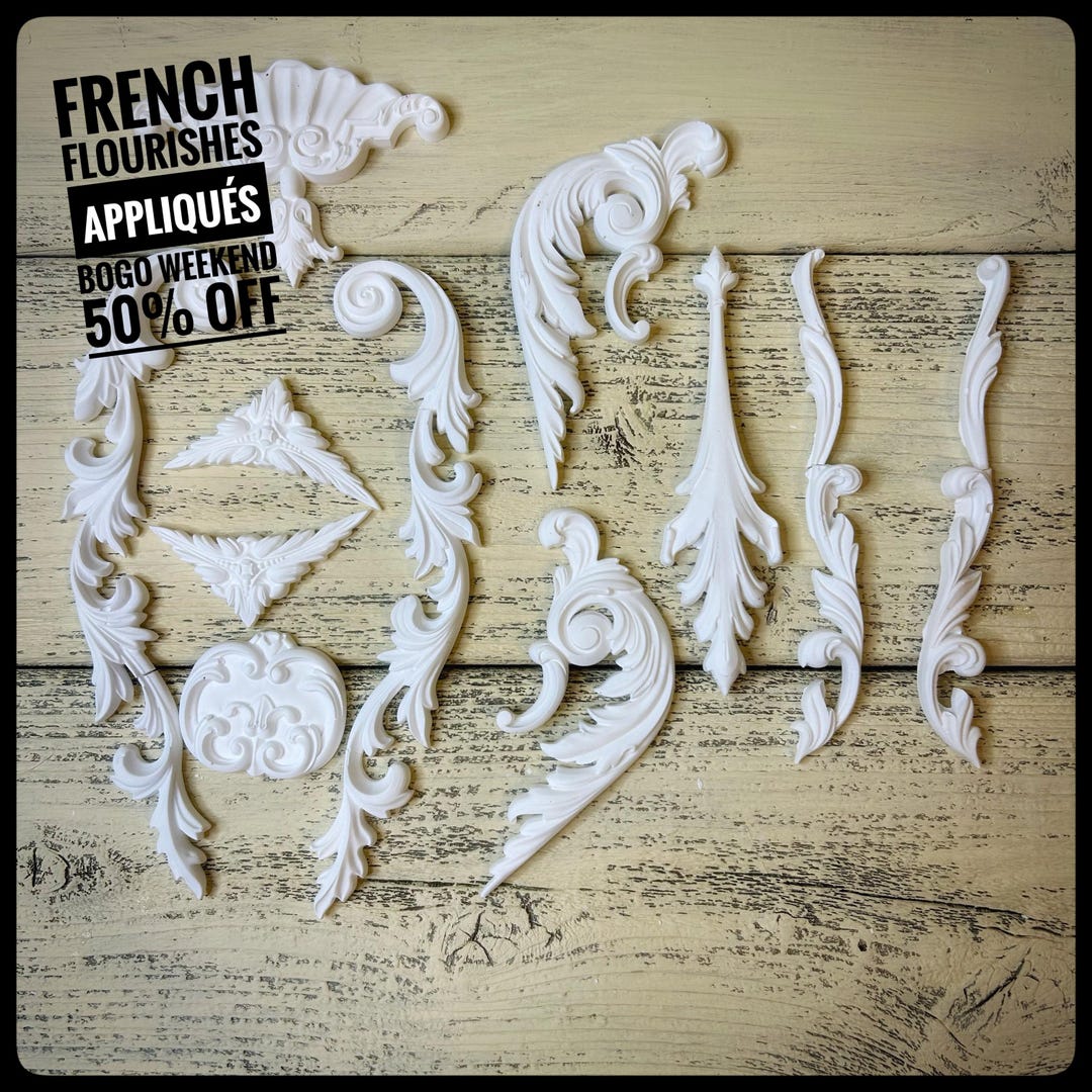 French Flourishes Appliqué Collection • Ornate Scrolls • Corners ...
