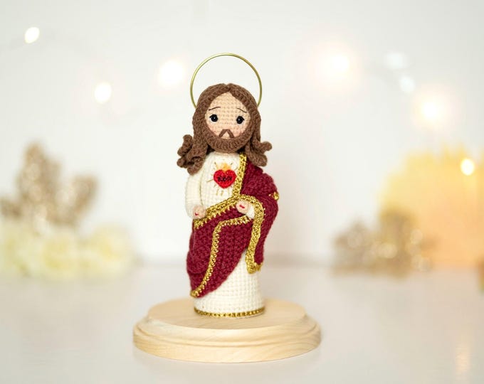 Sacred Heart of Jesus Crochet Doll, Catholic Crochet, Amigurumi, Saint ...