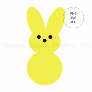 Yellow Easter Peep Digital Download PNG SVG JPG, Easter Day ...