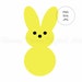 Yellow Easter Peep Digital Download PNG SVG JPG, Easter Day ...