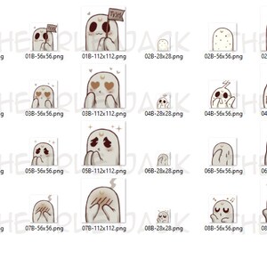 Simple Ghost Emotes SET B | Twitch | Discord | Youtube | Goth Wicca ...