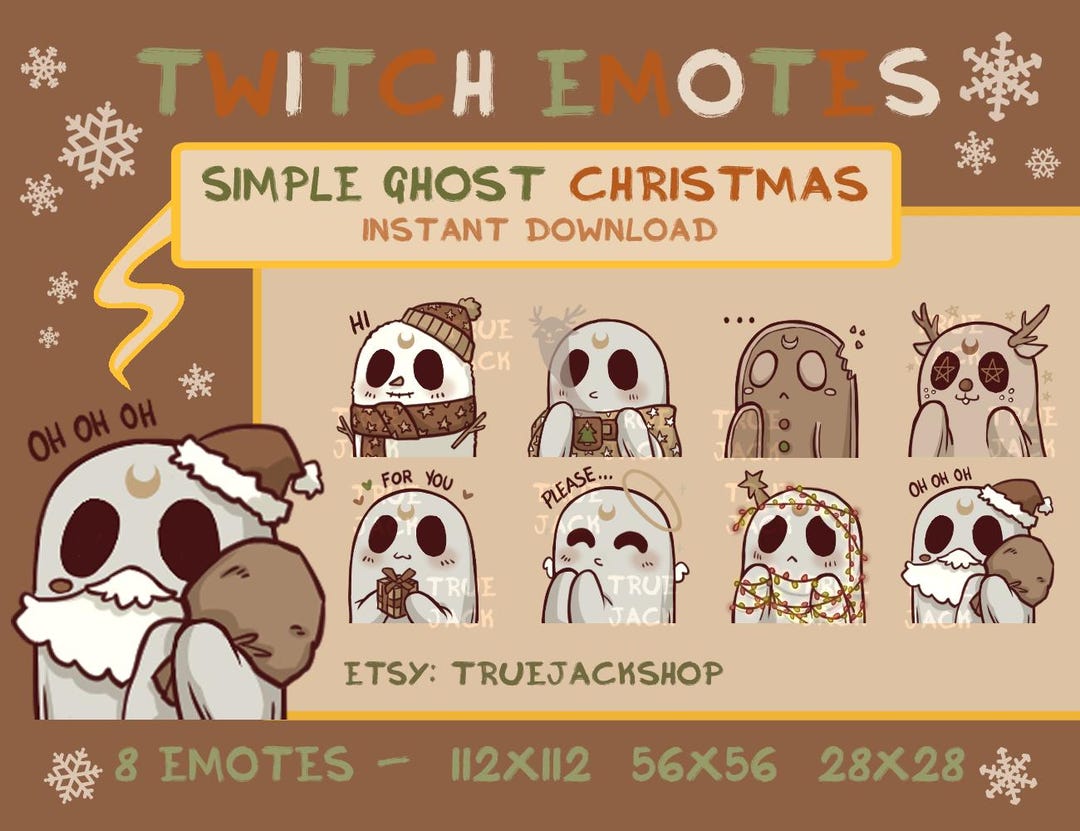 Simple Ghost Emotes SET A | Twitch | Discord | Youtube | Goth Wicca ...