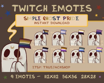 Simple Ghost Emotes SET A | Twitch | Discord | Youtube | Goth Wicca ...