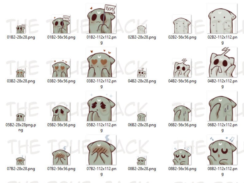 Ghost Kitty Emotes SET 2 - PACK 2 | Twitch | Discord | Youtube | Goth ...