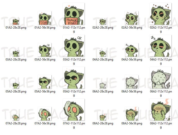 NEW Cacti Cat Emote SET A-2 Twitch Discord Youtube Gardening Succulent ...