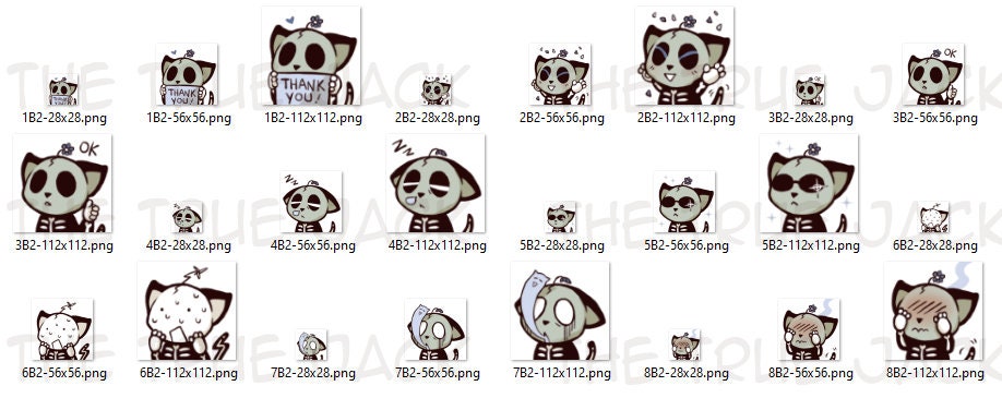 Dead Cat Emote SET 2 - PACK 2 | Twitch | Discord | Youtube | Goth Bones ...