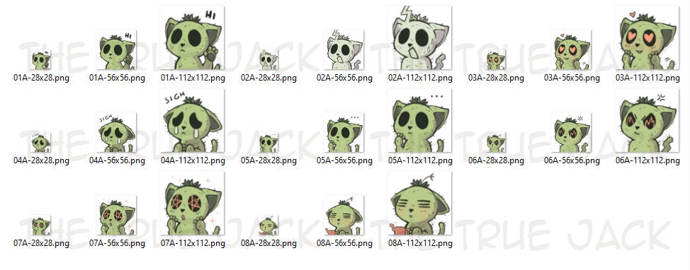Cacti Cat Emote SET A| Twitch | Discord | Youtube | Gardening Succulent ...