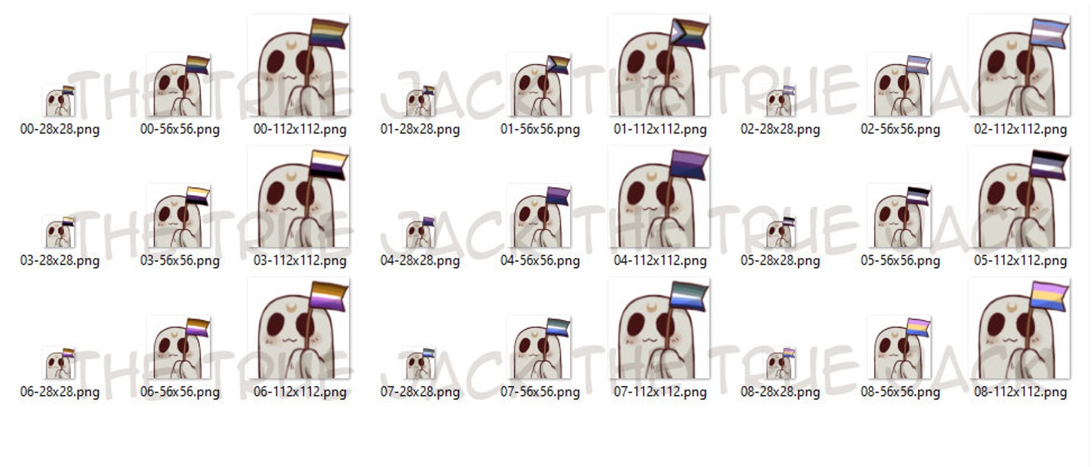 Simple Ghost Emotes PRIDE SET | Twitch | Discord | Youtube | Flag ...