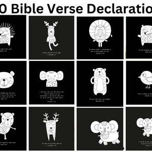 BUNDLE: Bible Verse Declaration Tracing Bible Printables for Kids ...