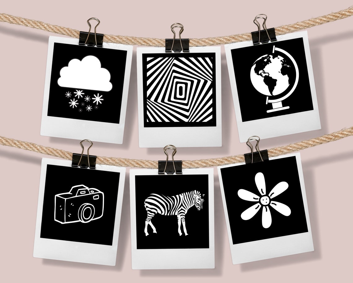 140 PRINTABLE High Contrast Baby Cards. Sensory Flash Cards, Infant ...