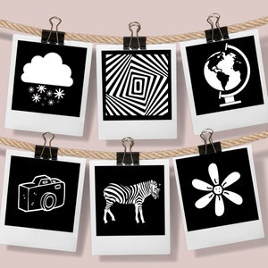 140 PRINTABLE High Contrast Baby Cards. Sensory Flash Cards, Infant ...