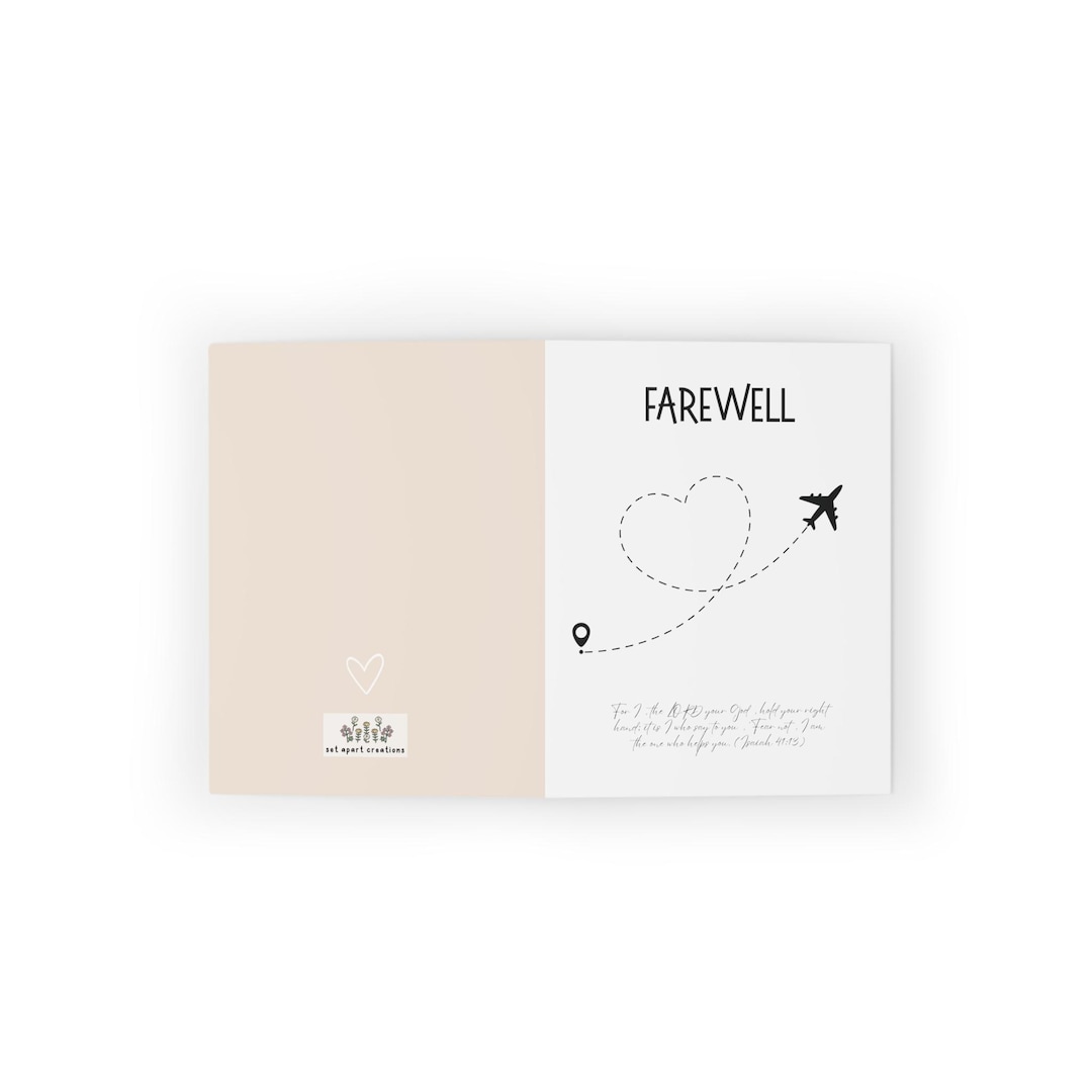 Christian Farewell Cards With Bible Verse, Religious Stationery Set ...
