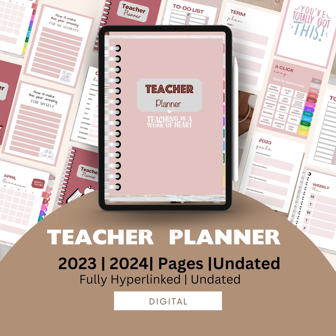 Teacher Digital Planner 2023 2024 Undated Goodnotes Planner, iPad ...
