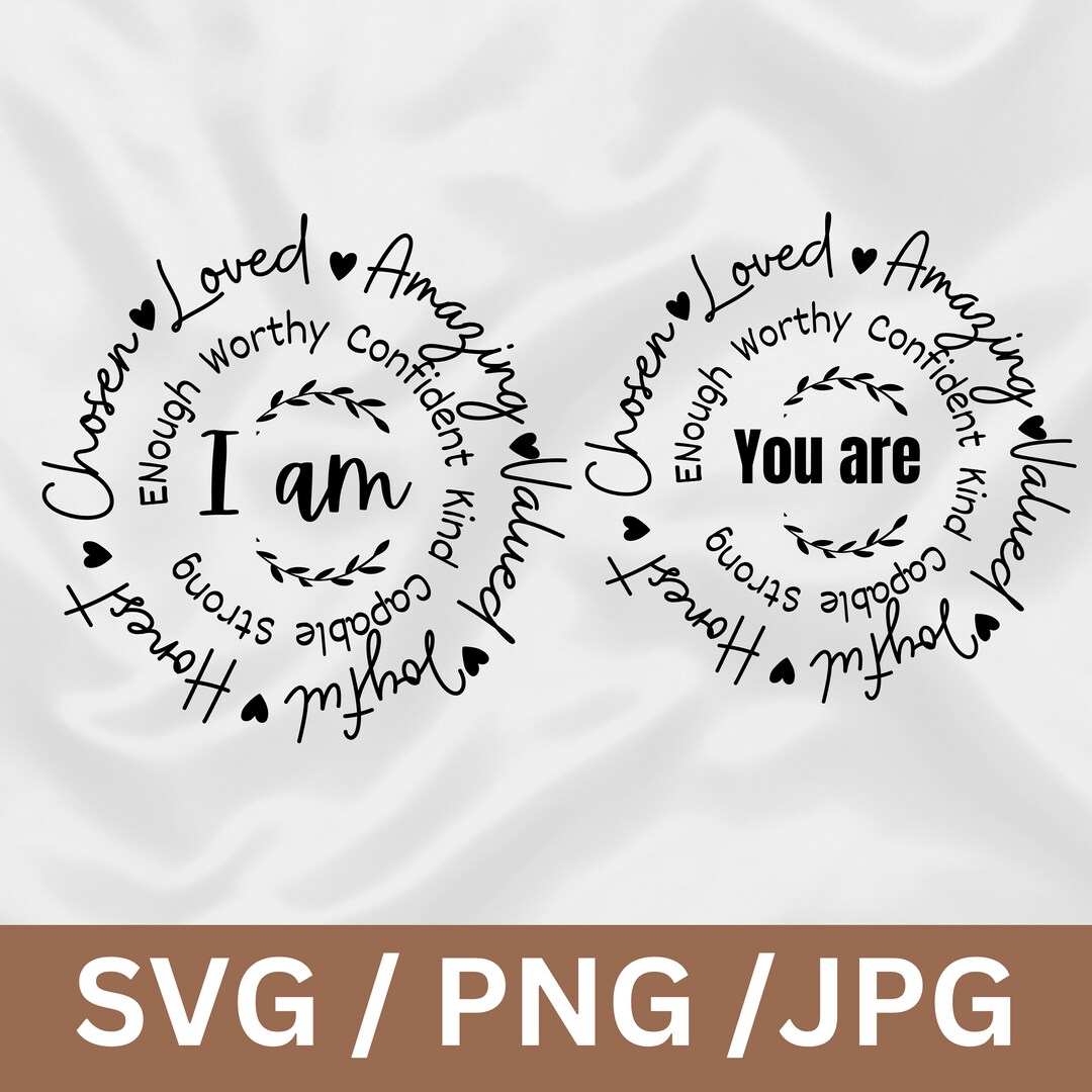 I Am SVG Bundle/ I Am Encouragement /I Am Inspiration SVG / Cut File ...