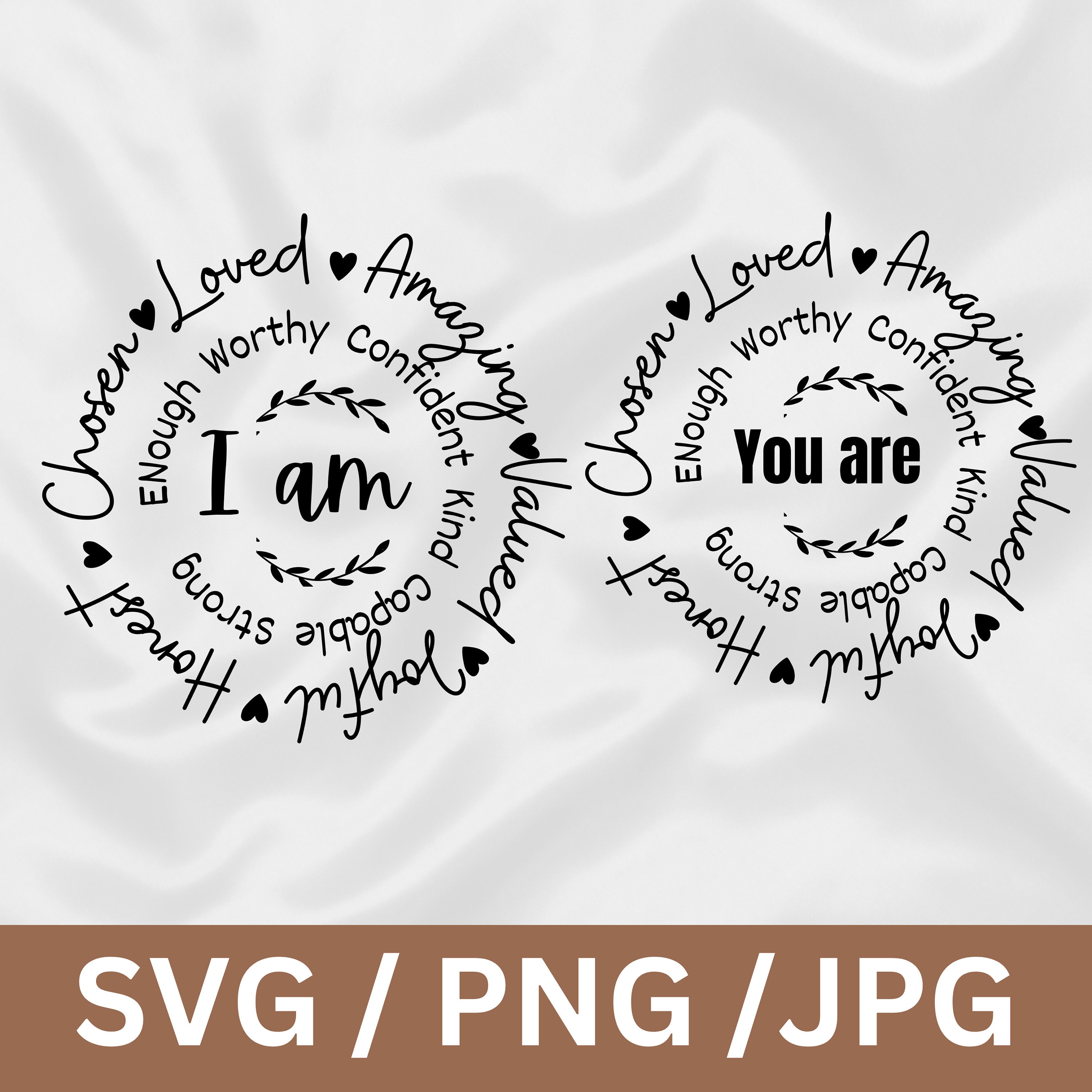 I Am SVG Bundle/ I Am Encouragement /I Am Inspiration SVG / Cut File ...