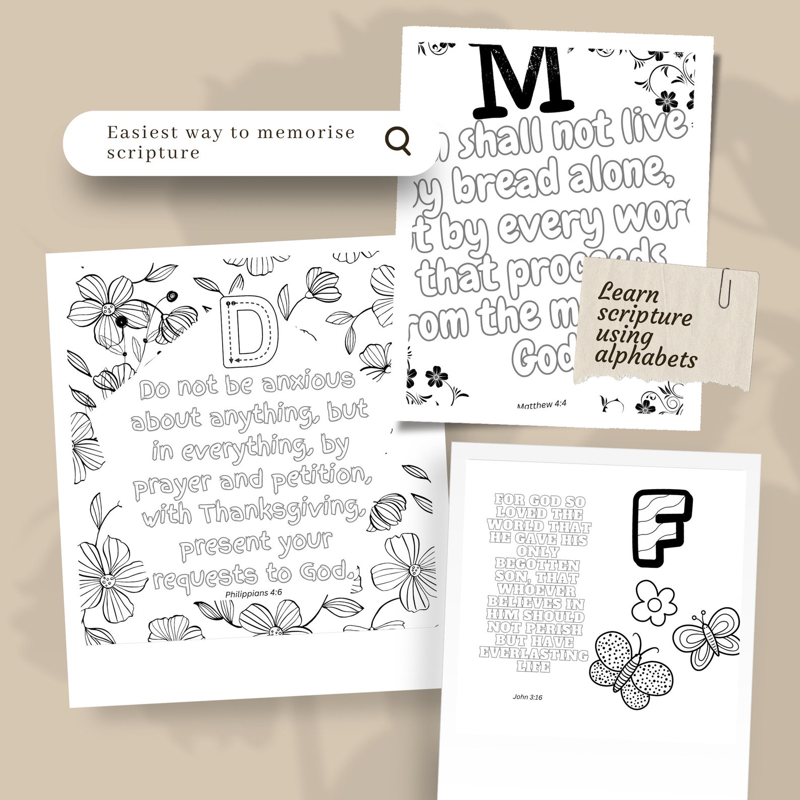 BUNDLE: Bible Verse Declaration Tracing Bible Printables for - Etsy