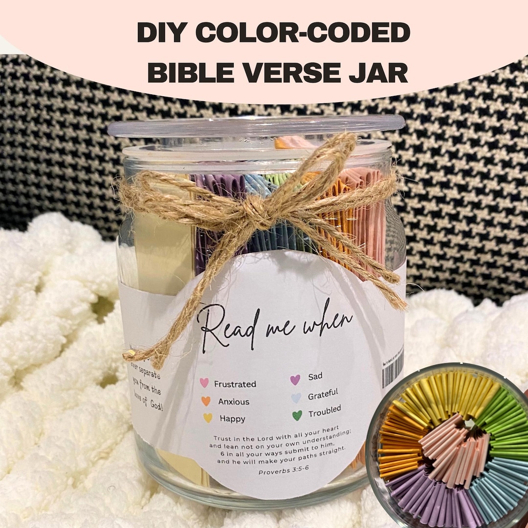 DIY Bible Verse Jar: Christian Encouragement Gift (download) - Etsy