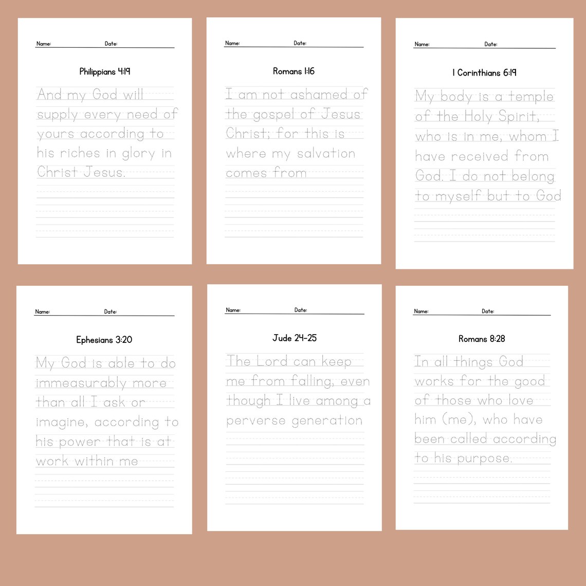 Bible Verse Tracing & Coloring Pages: Kids' Bible Activities (PDF) - Etsy