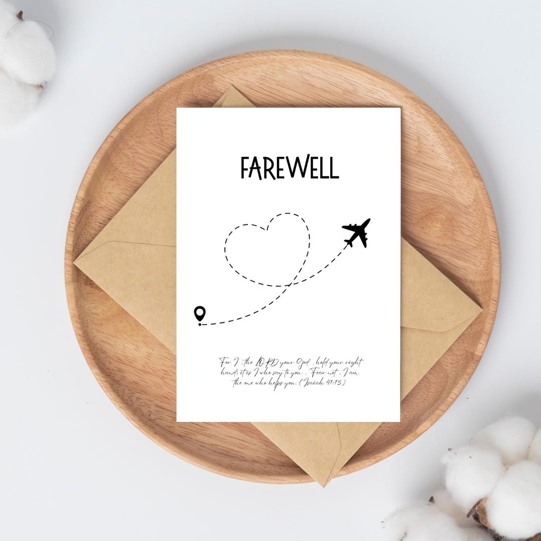 Greeting Farewell Card With Bible Verse - Etsy