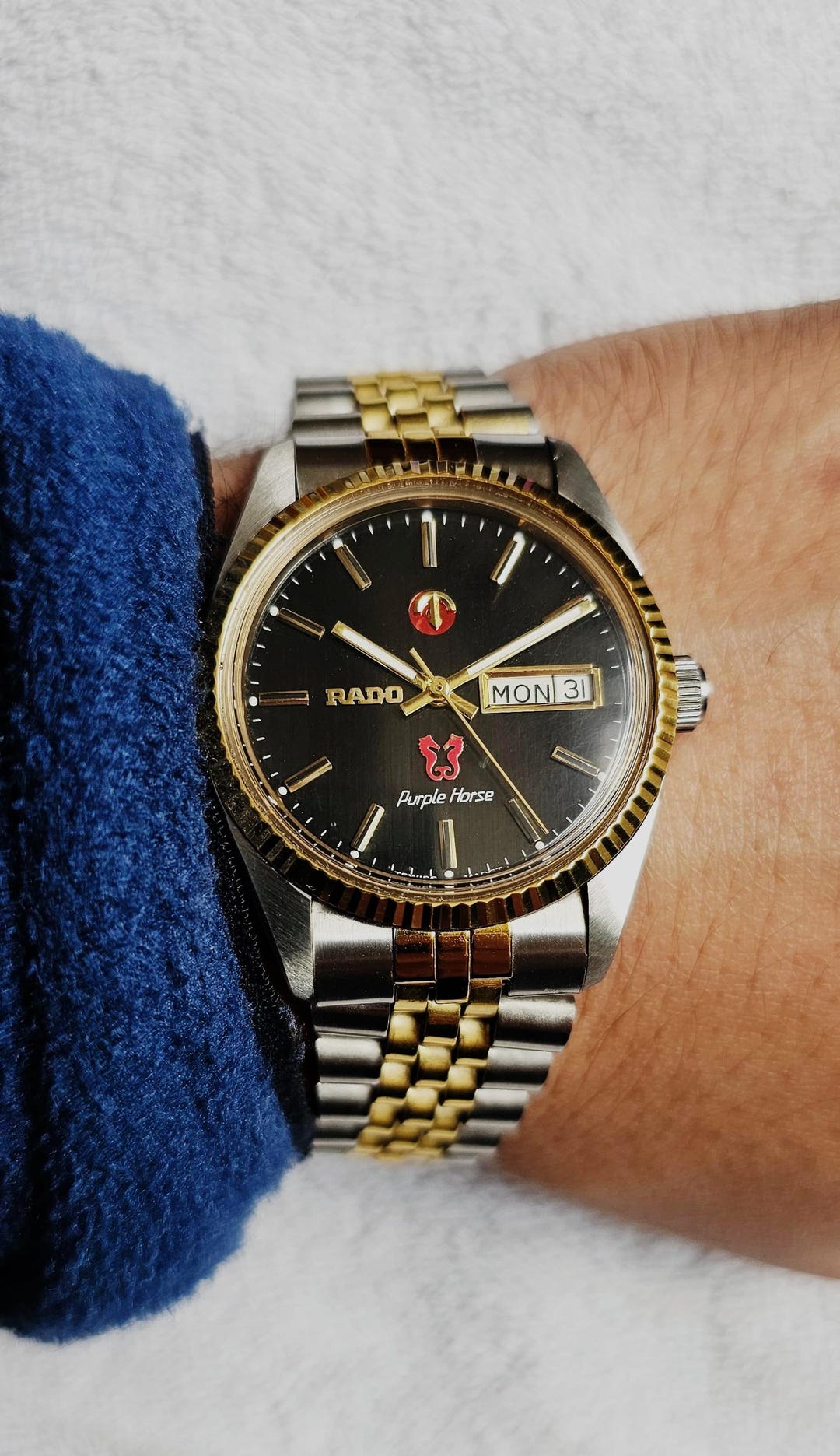 Vintage Rado Purple Horse Black Dial Automatic Watch - Etsy