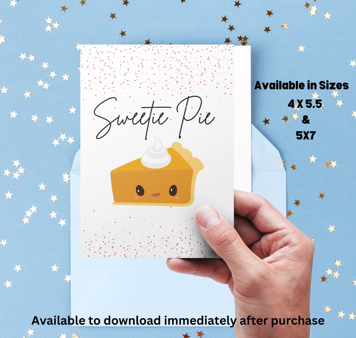 Printable Valentines Day Card/ Happy Valentines Day Card/sweetie Pie ...