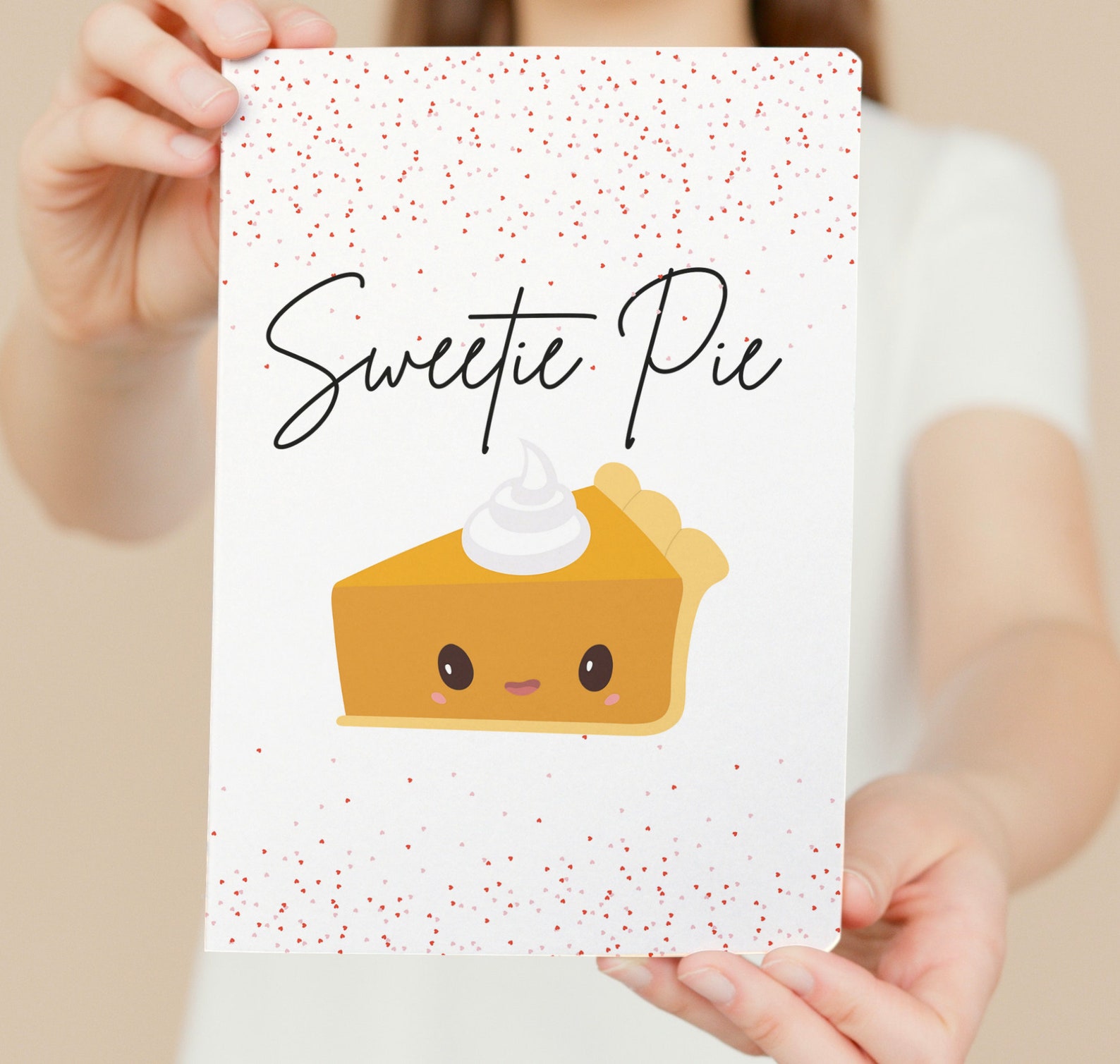 Printable Valentines Day Card/ Happy Valentines Day Card/sweetie Pie ...